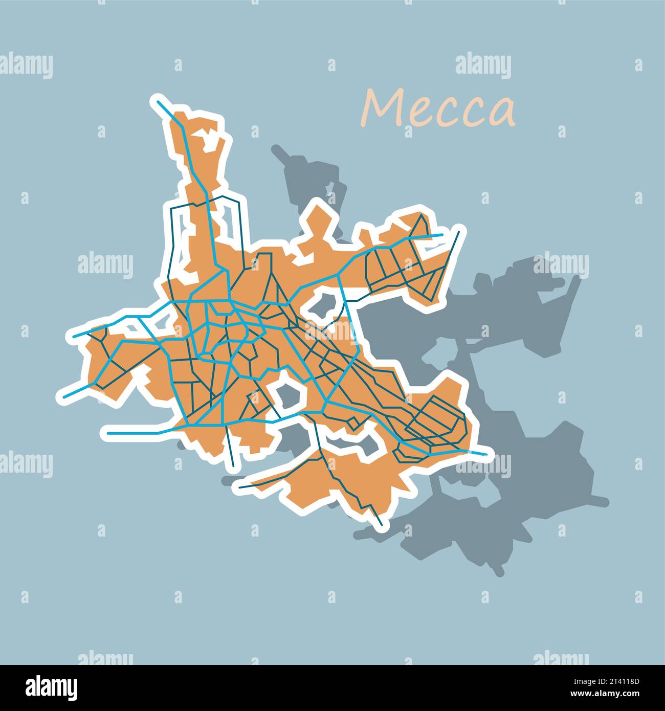 Map of mecca Stock Vector Images - Alamy