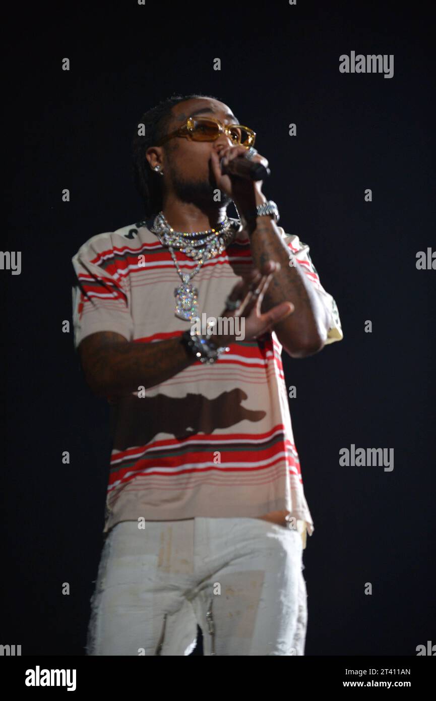 CORAL GABLES, FLORIDA - OCTOBER 26: Rapper Quavo performs live on stage ...