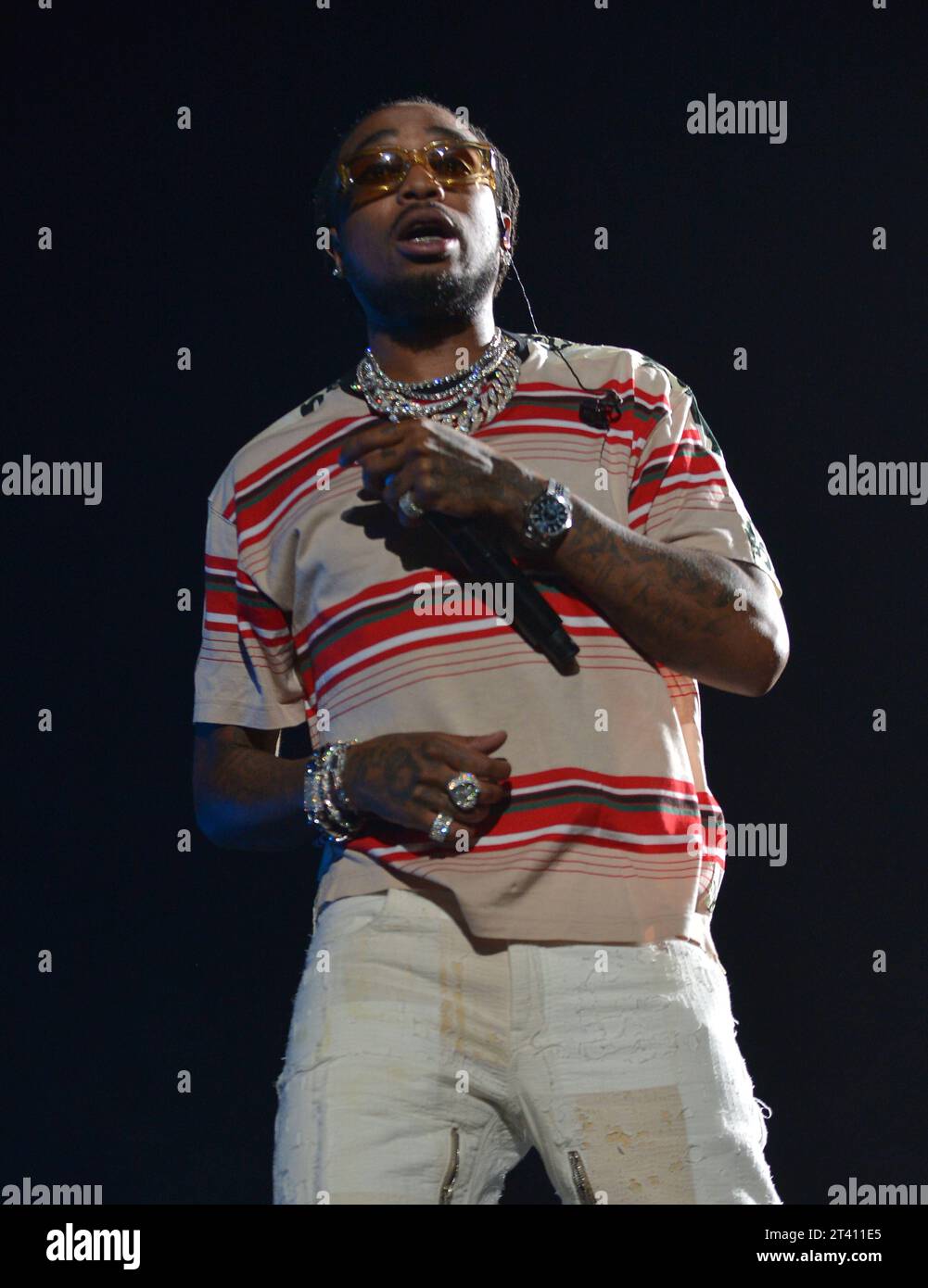 CORAL GABLES, FLORIDA - OCTOBER 26: Rapper Quavo performs live on stage ...