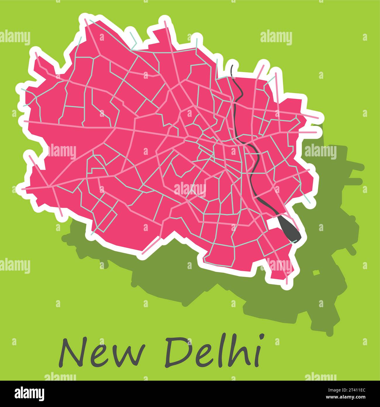 Delhi map hi-res stock photography and images - Alamy