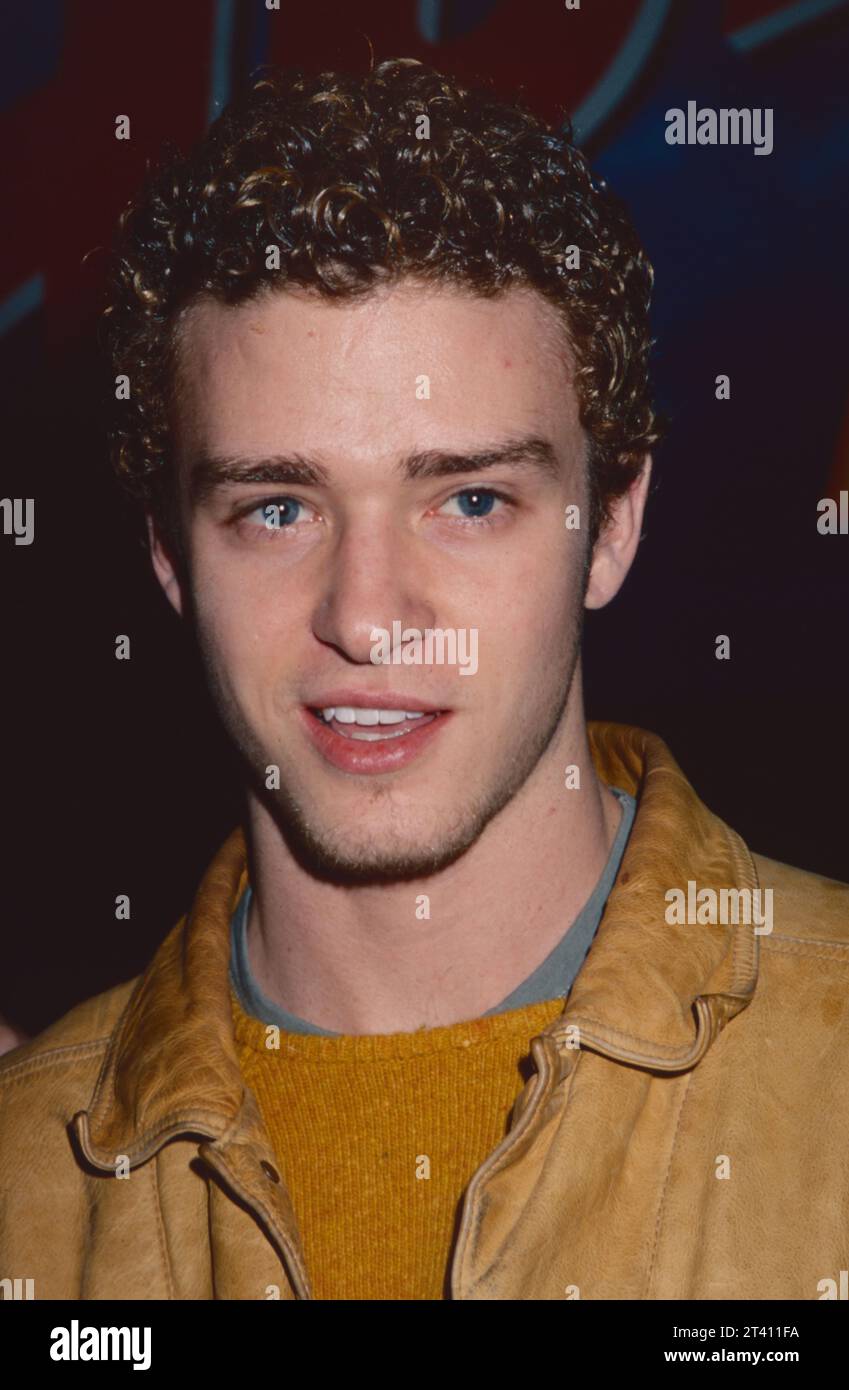 Justin Timberlake of NSYNC attends the grand opening of Planet ...