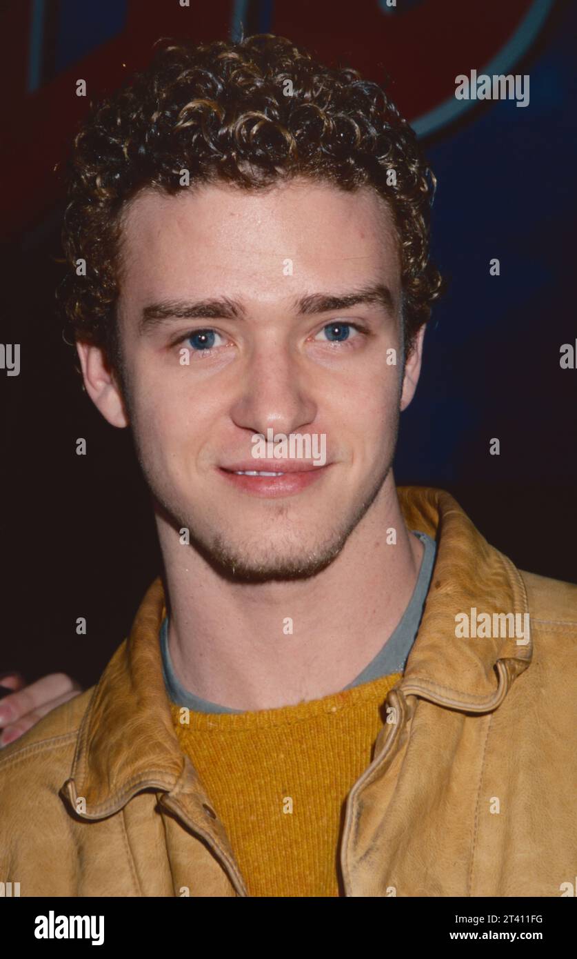 Justin Timberlake of NSYNC attends the grand opening of Planet ...