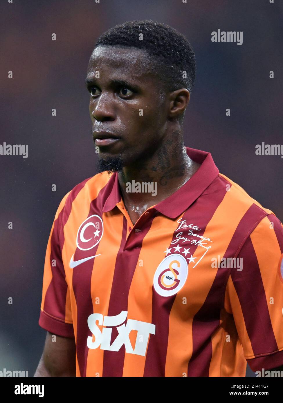 ISTANBUL - Wilfried Zaha of Galatasaray during the Turkish Super Lig ...