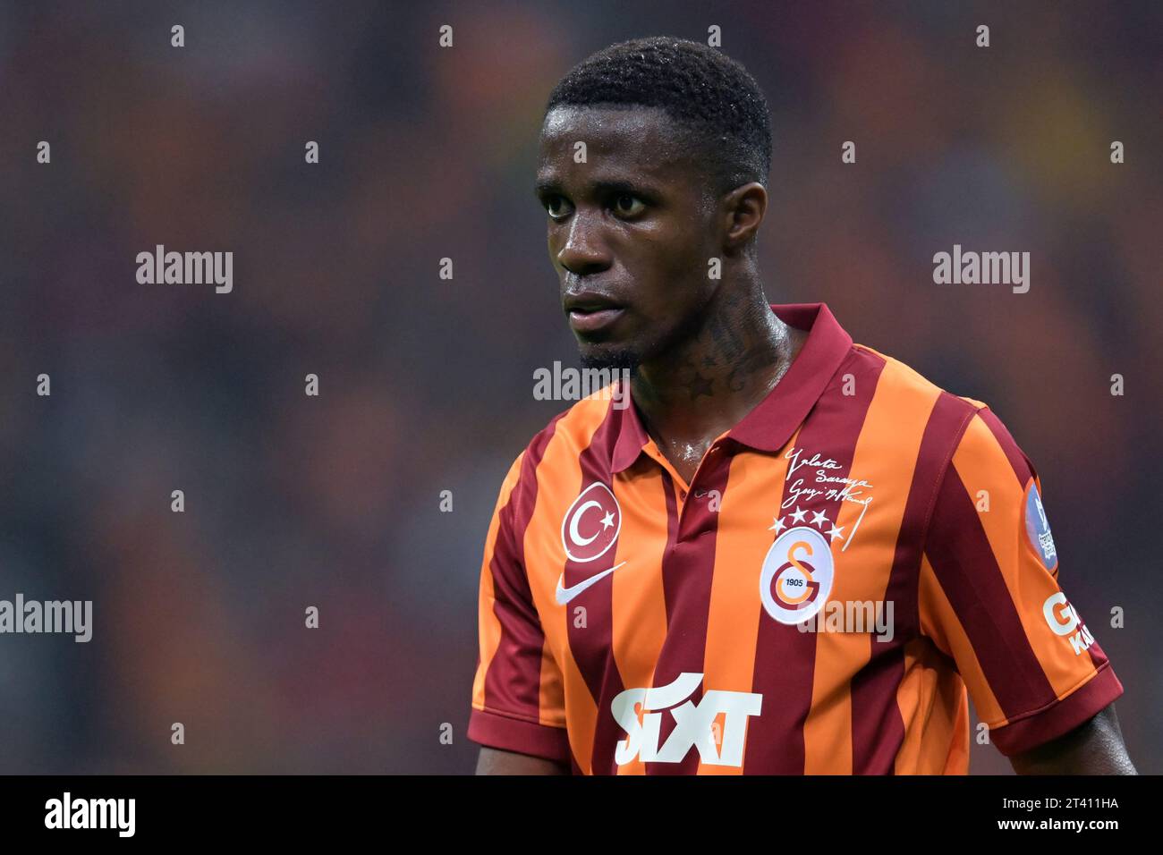 ISTANBUL - Wilfried Zaha of Galatasaray during the Turkish Super Lig ...