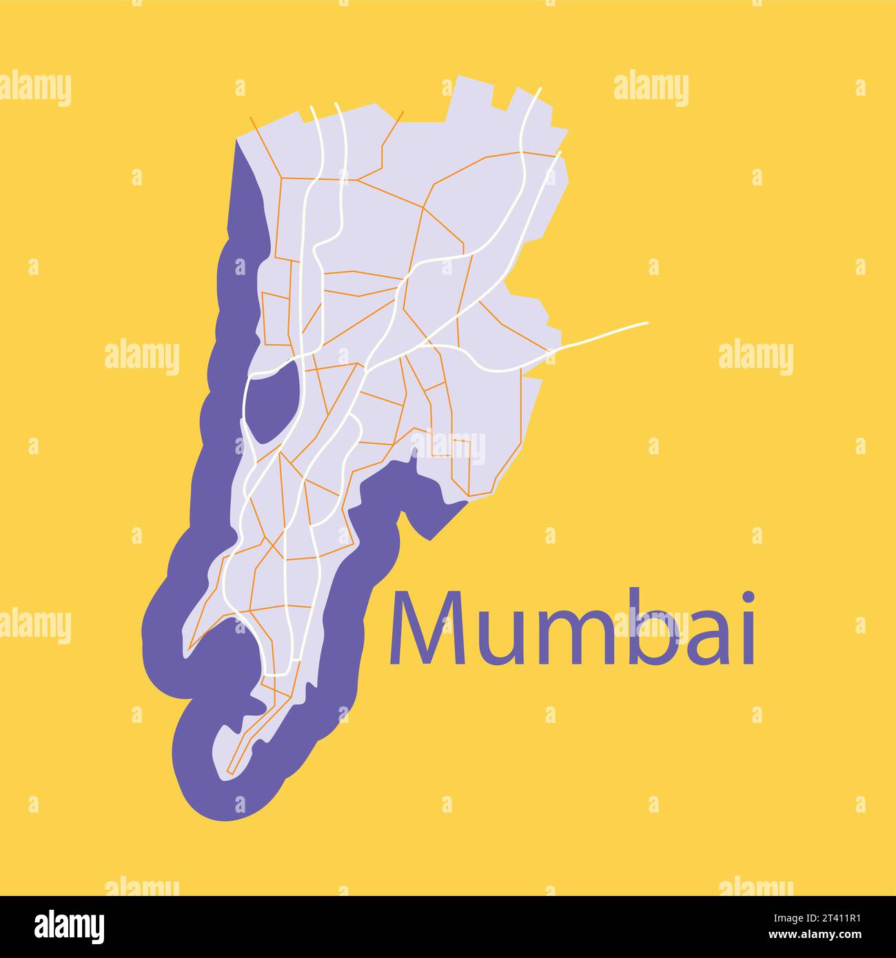 Map of mumbai Stock Vector Images - Alamy