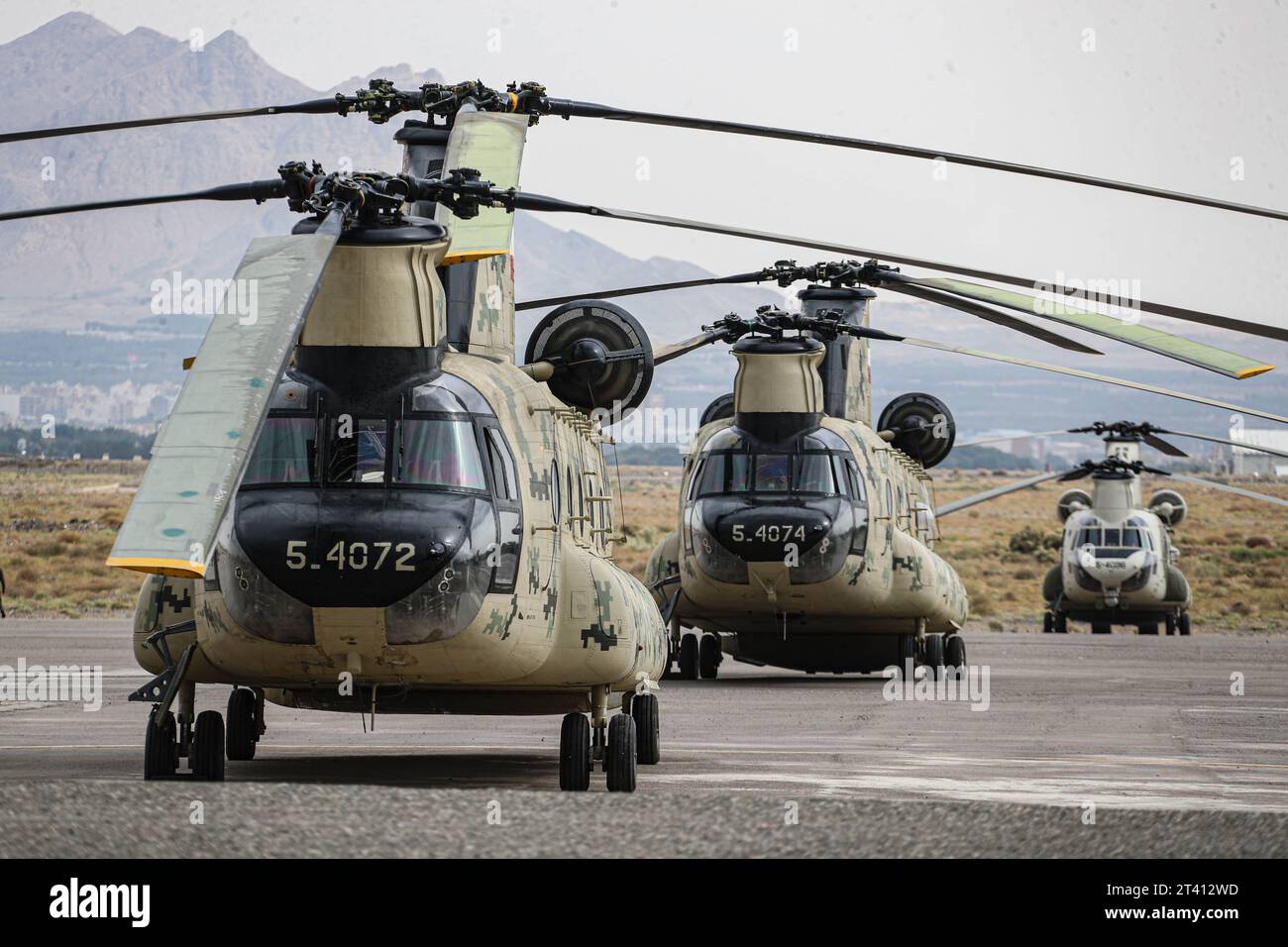 Nasr Abad, Isfahan, Iran. 27th Oct, 2023. military helicopters during a ...
