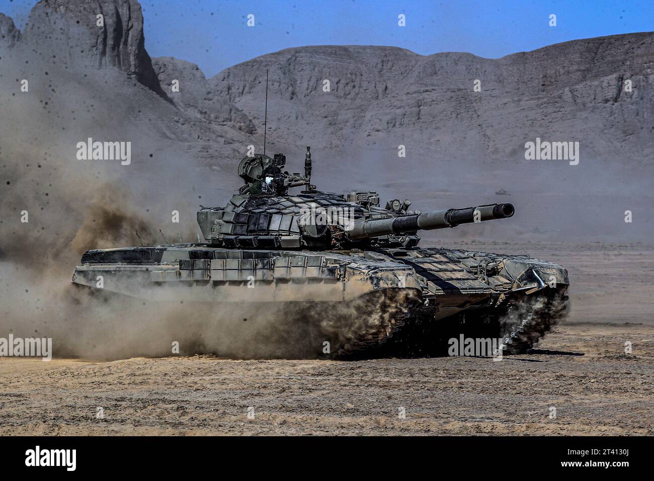 Nasr Abad, Isfahan, Iran. 27th Oct, 2023. A Military tank during a ...