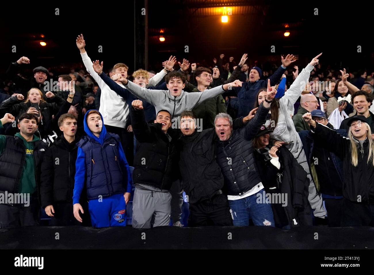 Tottenham Hotspur fans celebrate following the Premier League match at ...