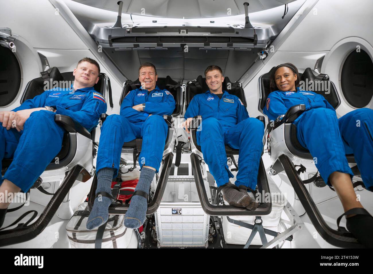 Hawthorne, California, USA. 15th Oct, 2023. The four SpaceX Crew-8 crew ...