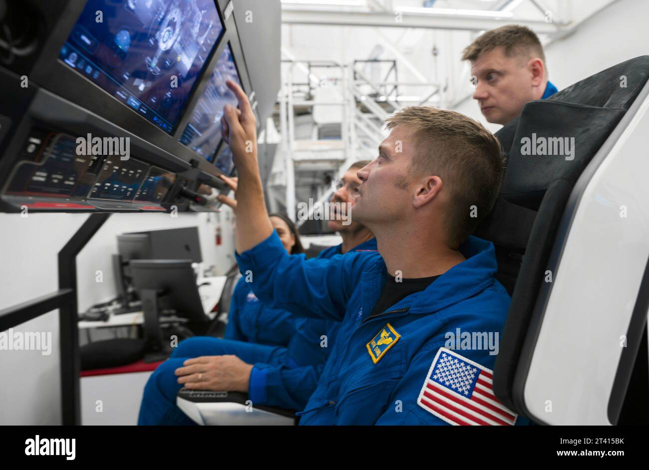 Hawthorne, California, USA. 15th Oct, 2023. The four SpaceX Crew-8 crew ...