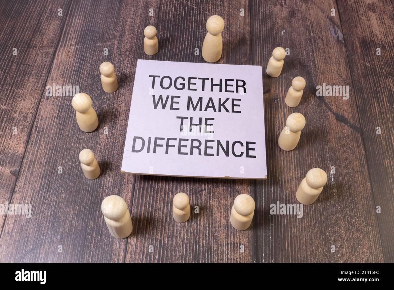 Text together we make the difference on the short note texture ...