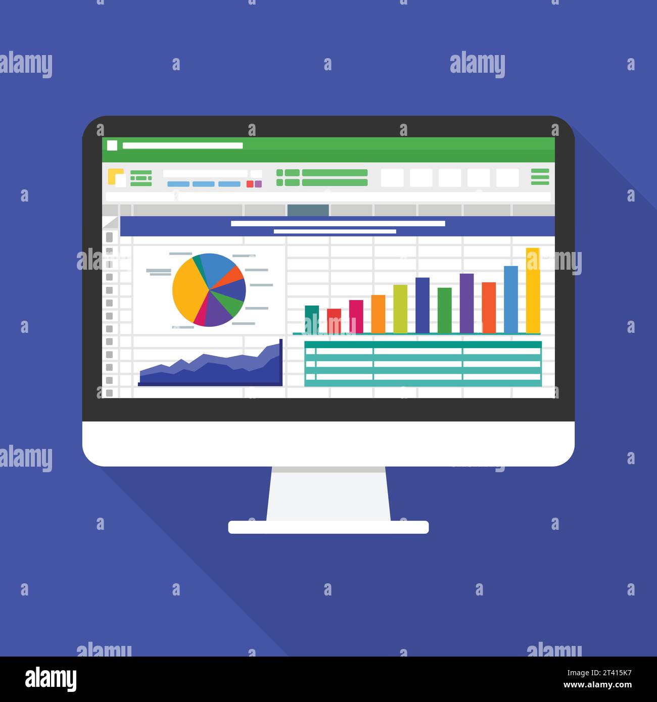 Excel spreadsheet Stock Vector Images - Alamy