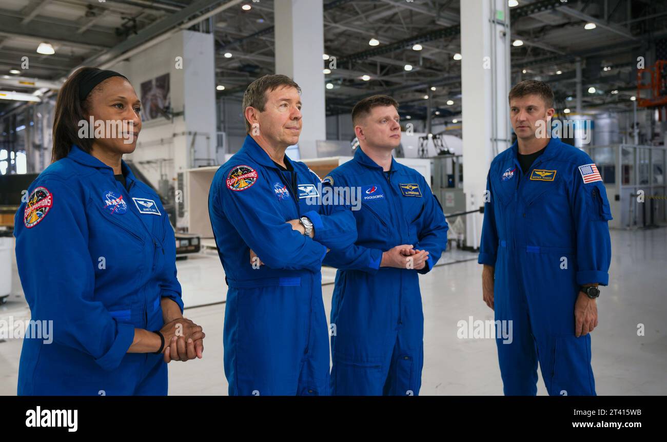 Hawthorne, California, USA. 15th Oct, 2023. The four SpaceX Crew-8 crew ...