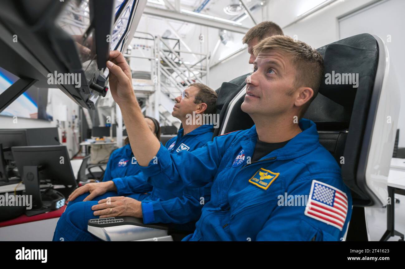 Hawthorne, California, USA. 15th Oct, 2023. The four SpaceX Crew-8 crew ...