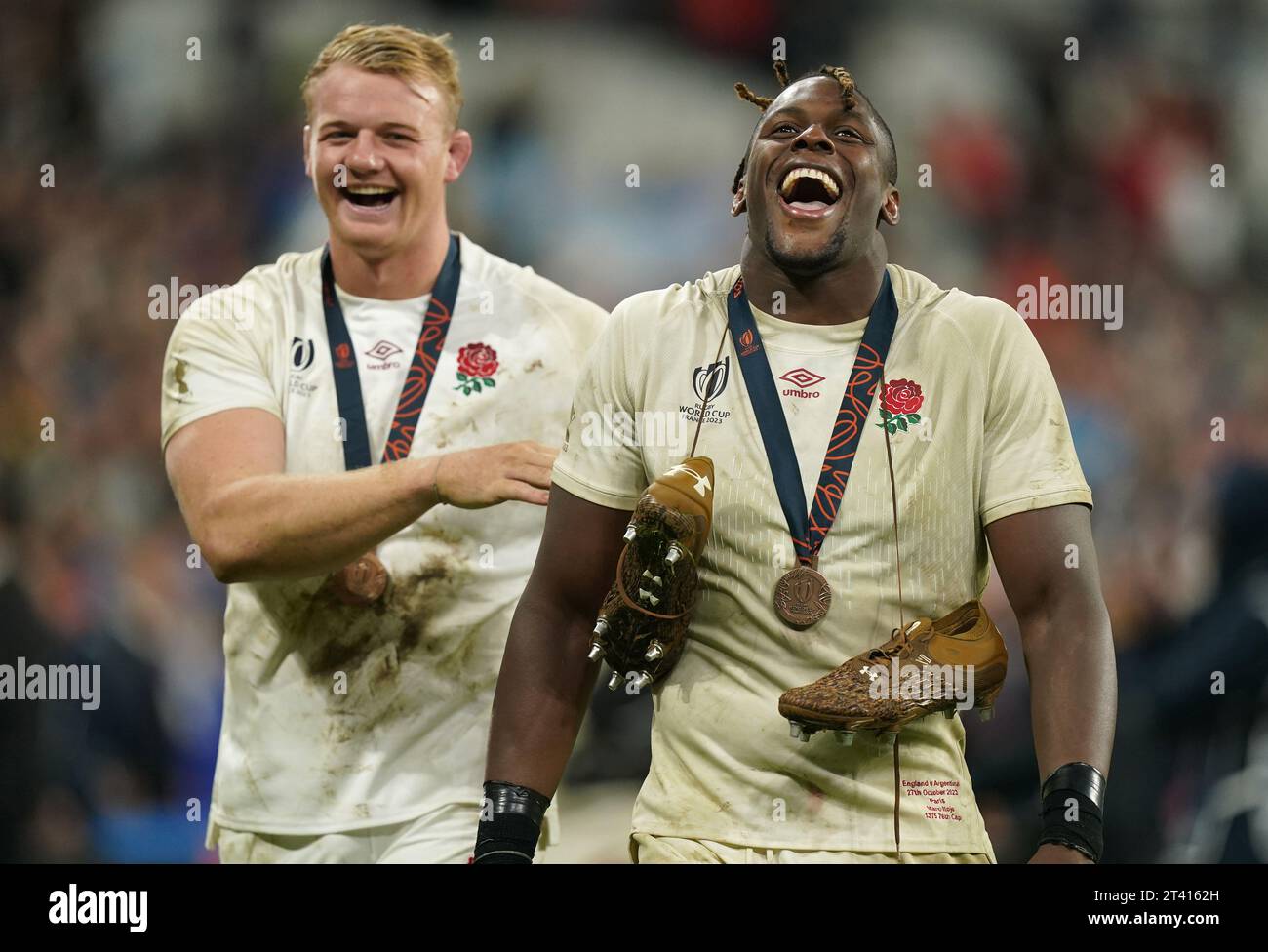 England’s Maro Itoje (right) and David Ribbans following the Rugby ...
