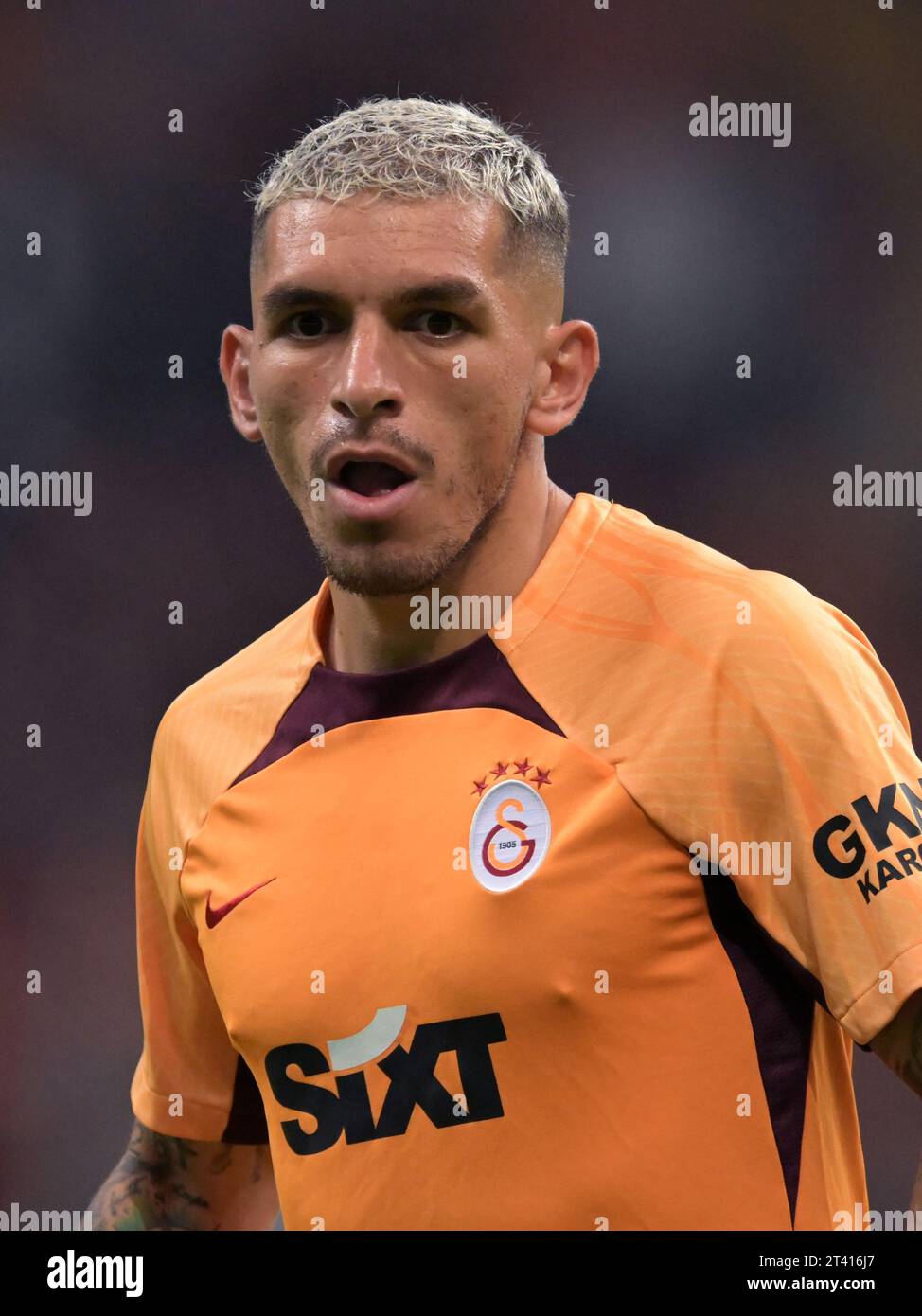 ISTANBUL - Lucas Torreira of Galatasaray during the Turkish Super Lig ...