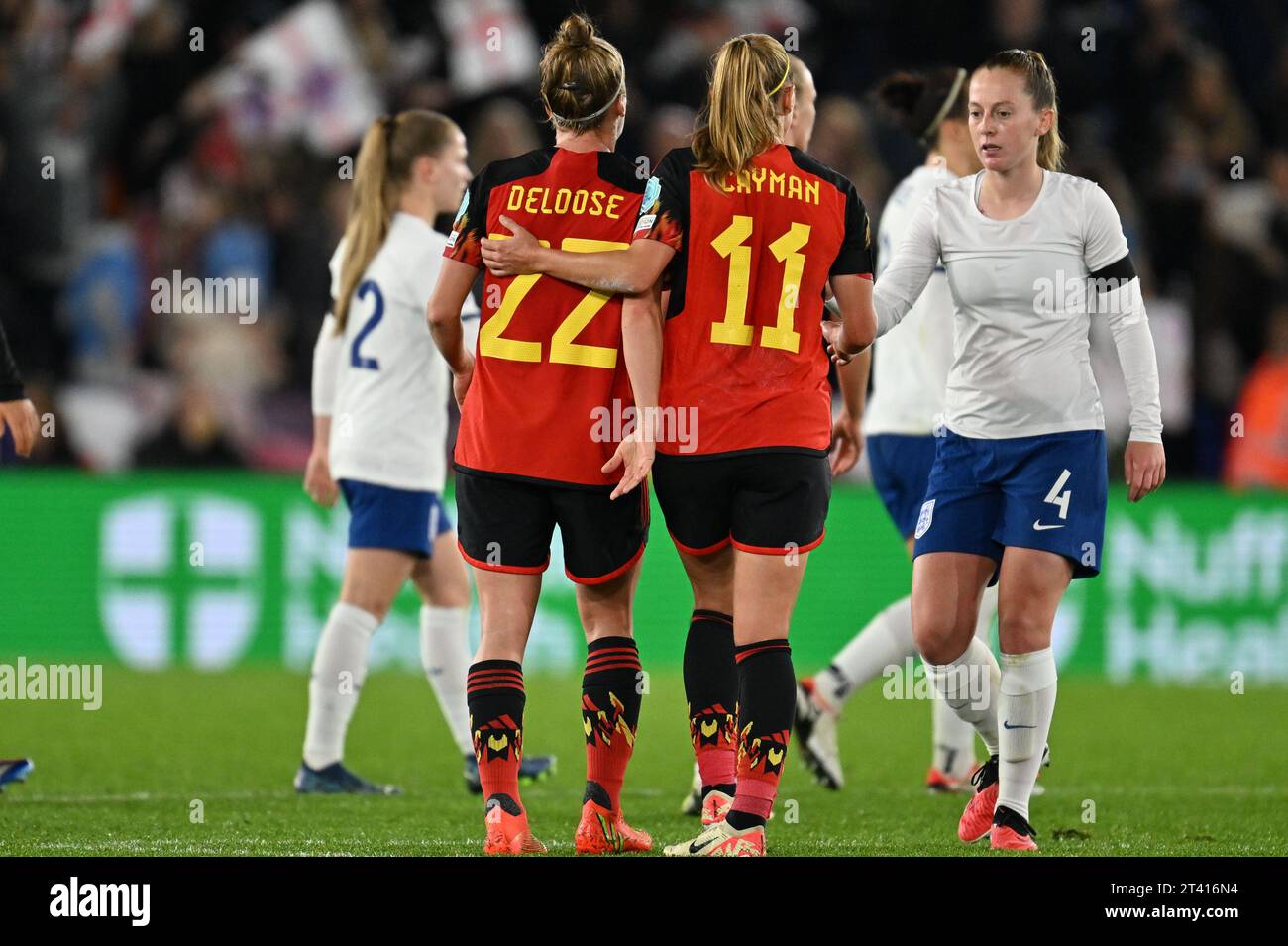 Leicester, UK. 27th Oct, 2023. Belgium's Laura Deloose and Belgium's ...