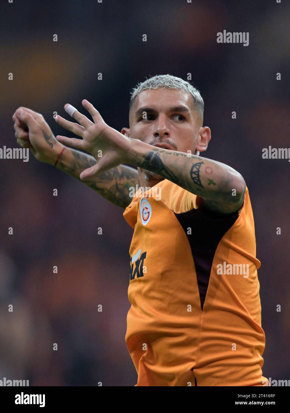 ISTANBUL - Lucas Torreira of Galatasaray during the Turkish Super Lig ...
