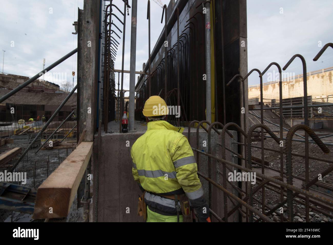 Doka Formwork On The Construction Side Yellow Colored Doka Formwork On ...