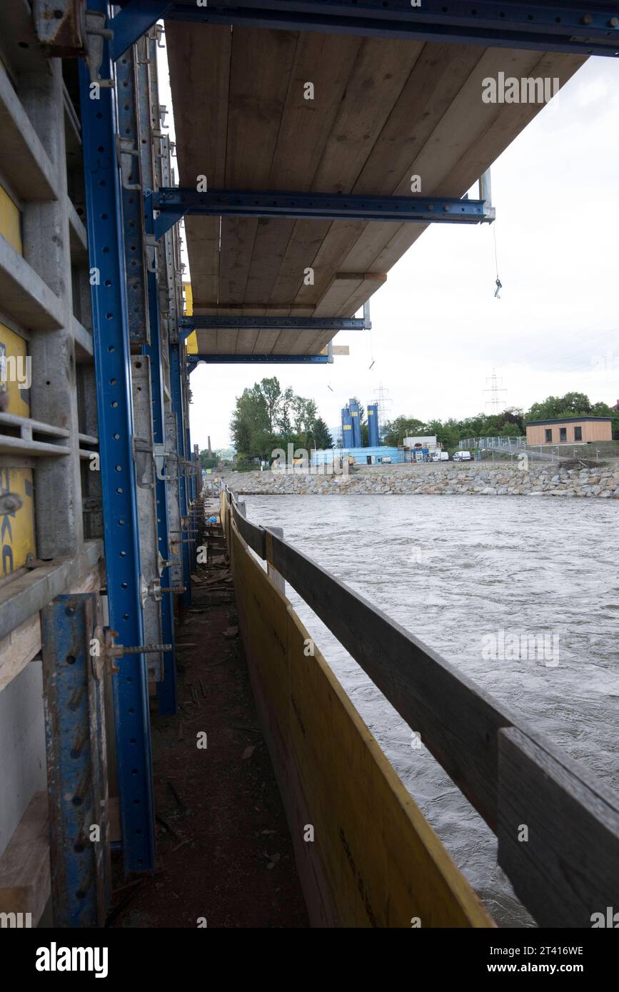 Doka Formwork On The Construction Side Yellow Colored Doka Formwork On ...