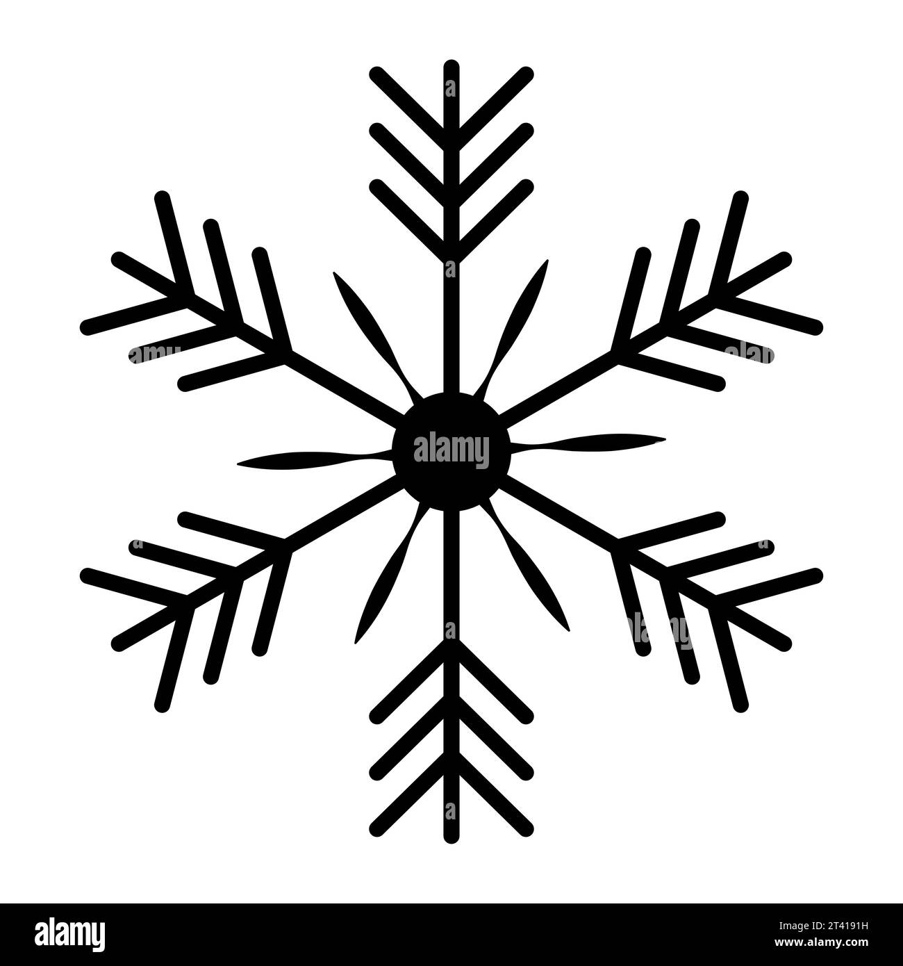 Snowflake Vector Icon. Weather Symbol isolated on white background ...