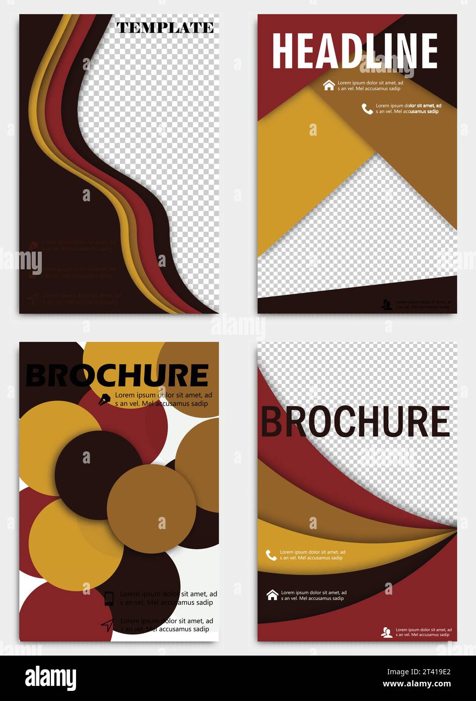 Set of abstract flyers design background Vector Image Stock Vector ...