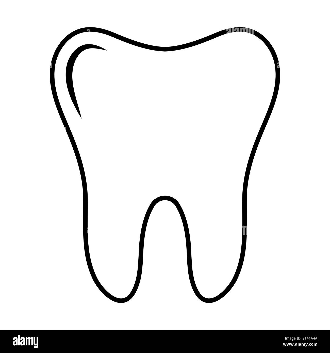Tooth line icon. Vector illustration isolated on white background Stock ...