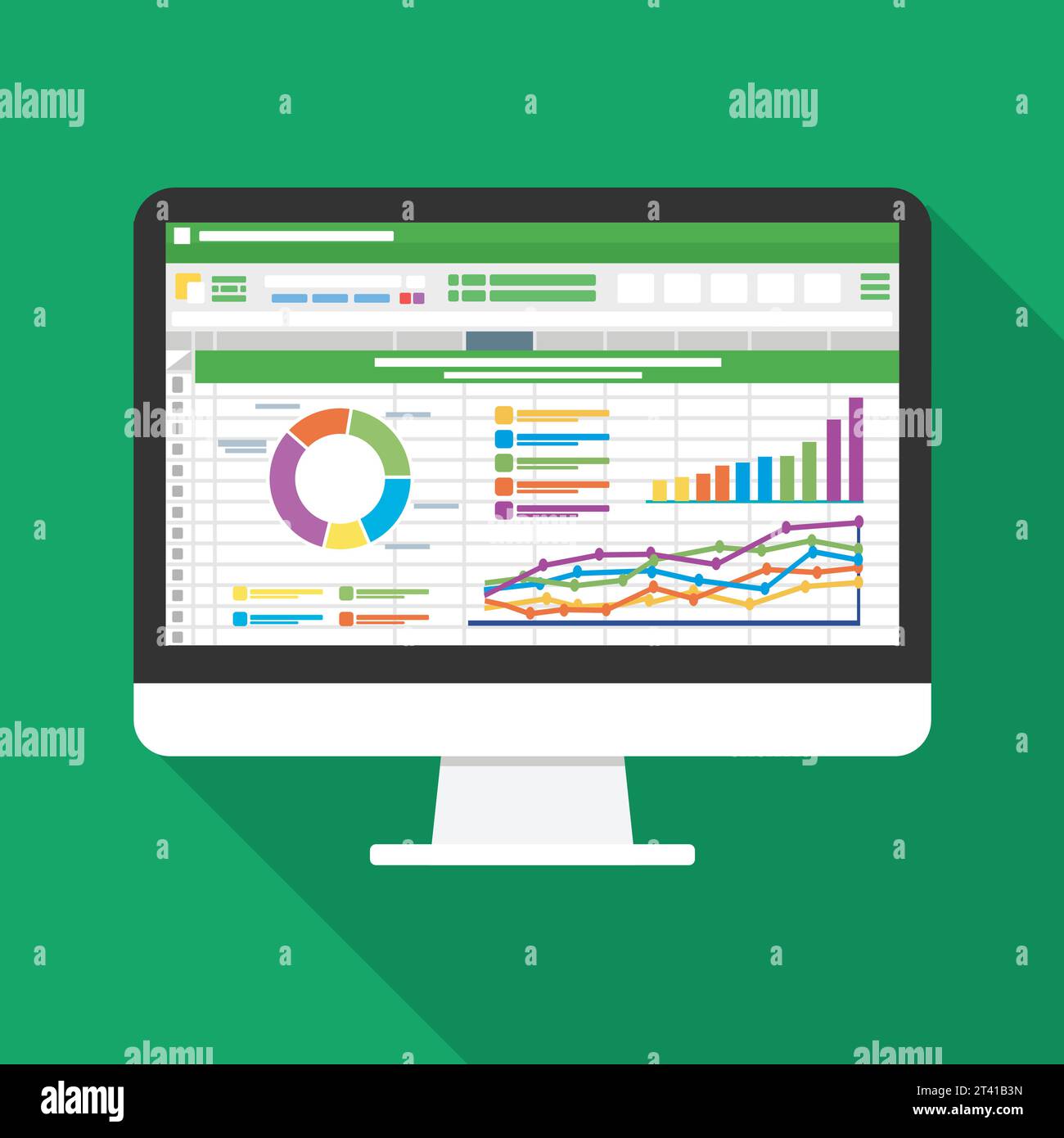Excel spreadsheet Stock Vector Images - Alamy