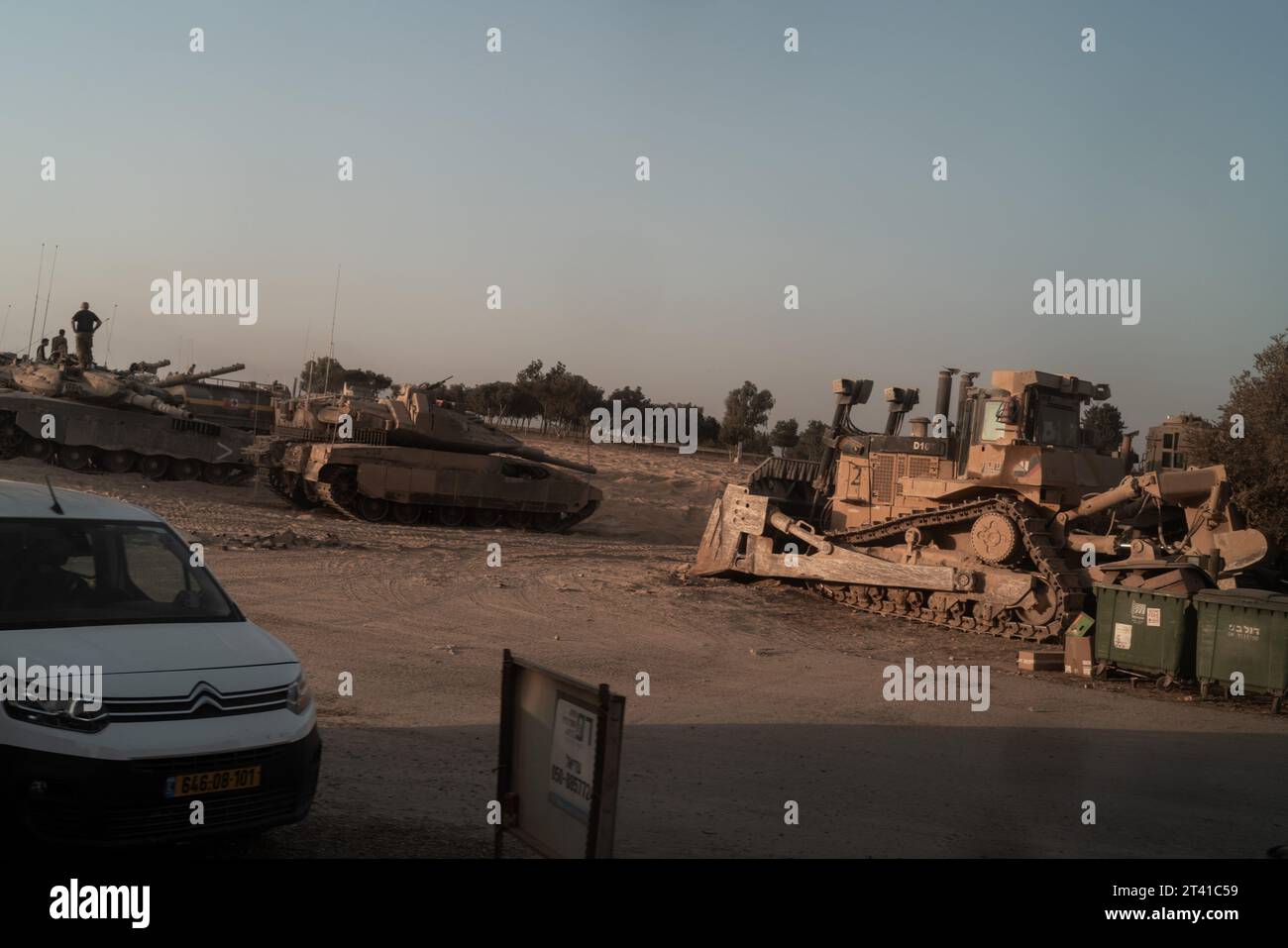 October 25, 2023, Be'eri, Israel: Tanks on the border with the Gaza ...