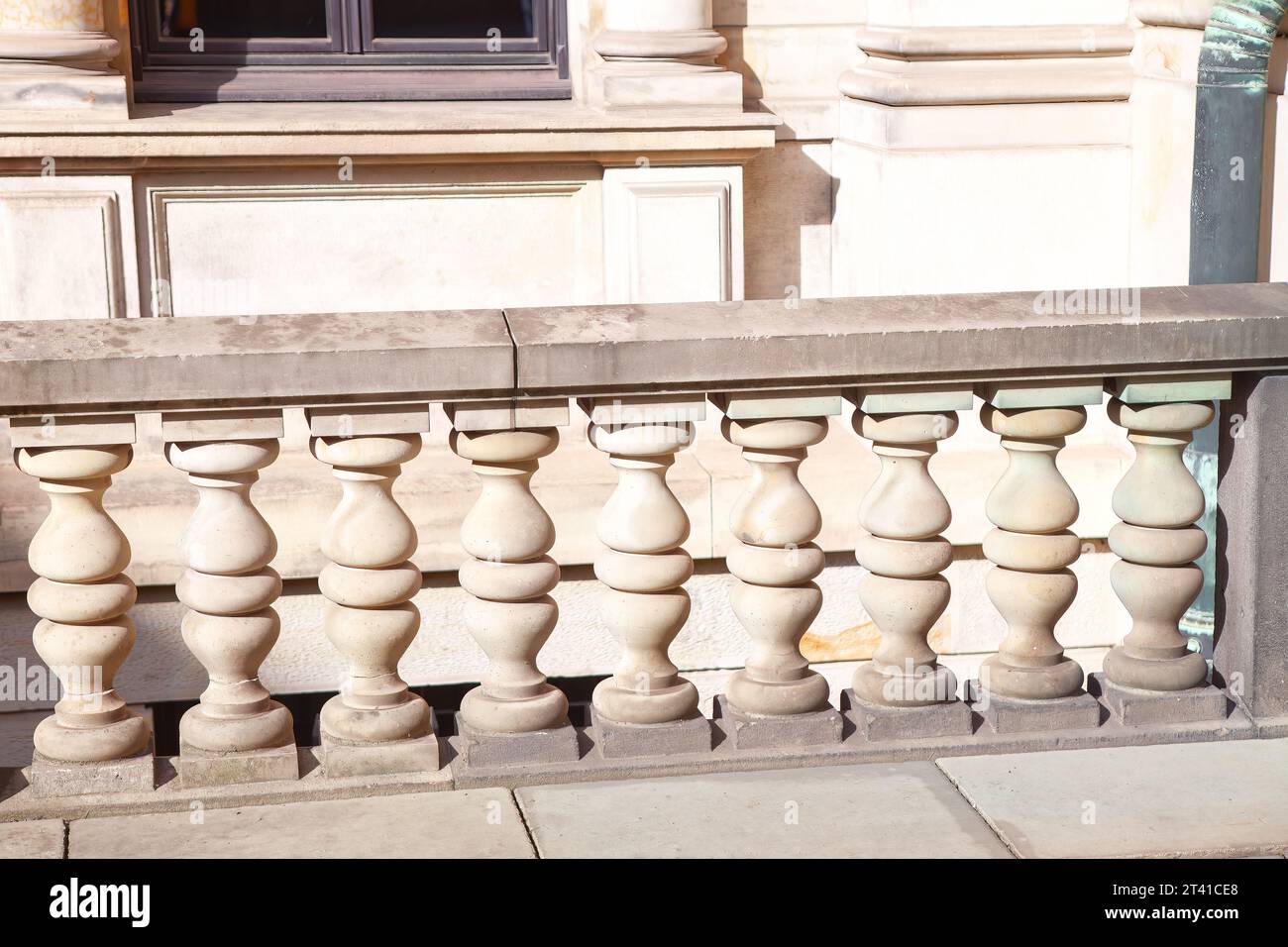 Old stone balustrade in the city Stock Photo - Alamy