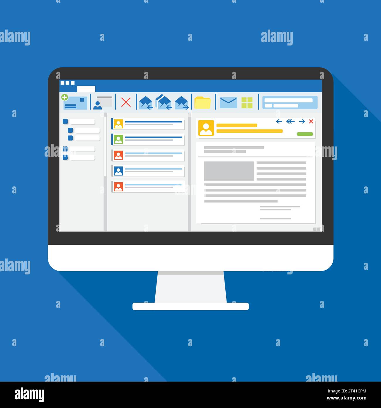 Reading email screen Stock Vector Images - Alamy