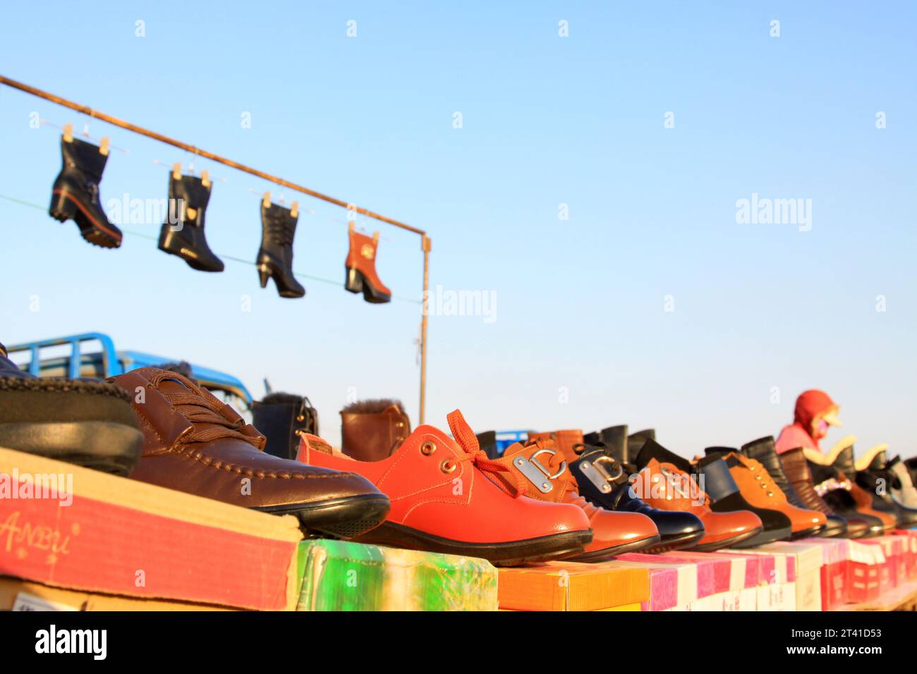 Footwear booth hi-res stock photography and images - Alamy