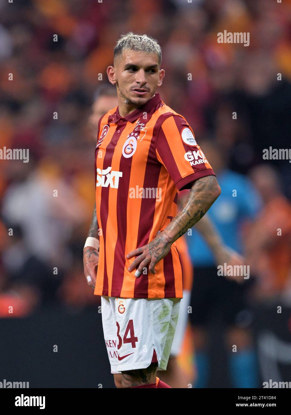 ISTANBUL - Lucas Torreira of Galatasaray during the Turkish Super Lig ...