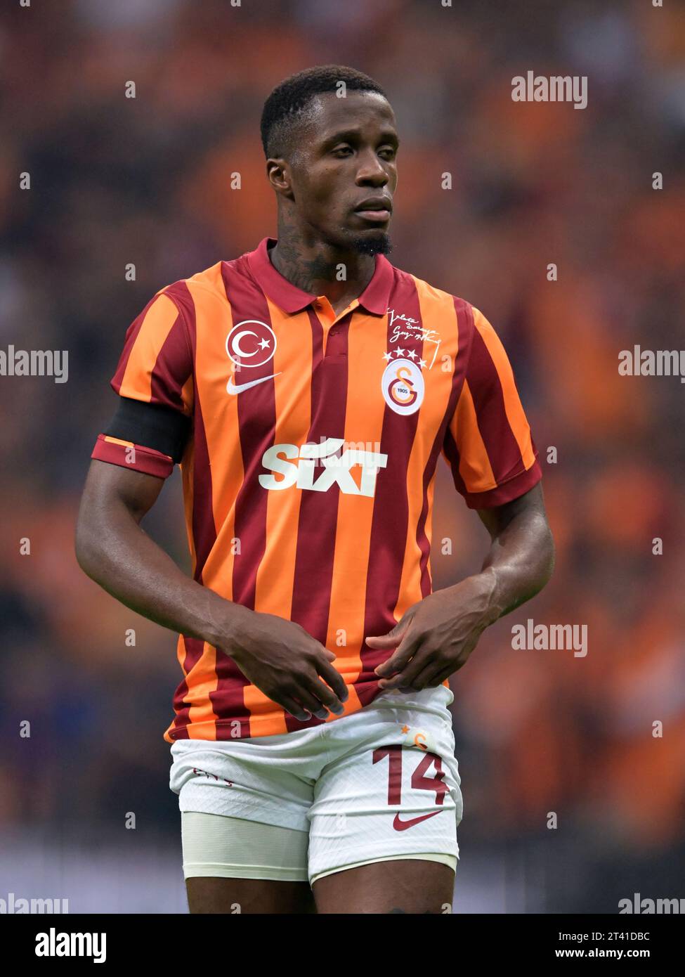 ISTANBUL - Wilfried Zaha of Galatasaray during the Turkish Super Lig ...
