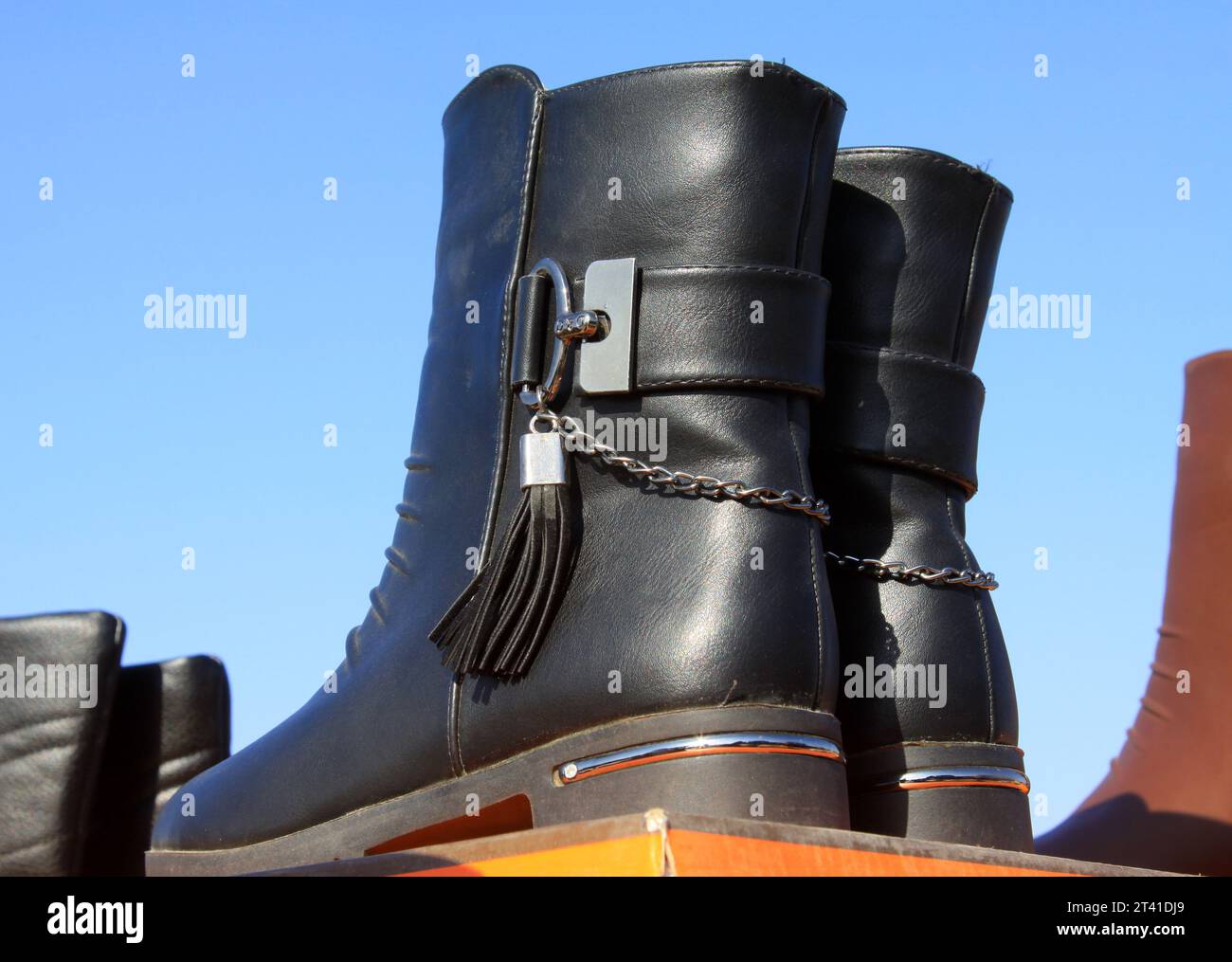 Booth with shoes hi-res stock photography and images - Alamy