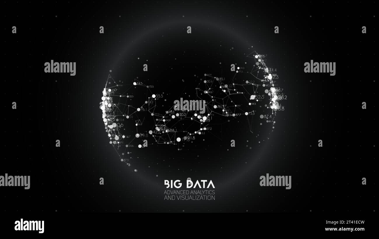 Big data visualization. Futuristic infographic. Information aesthetic ...