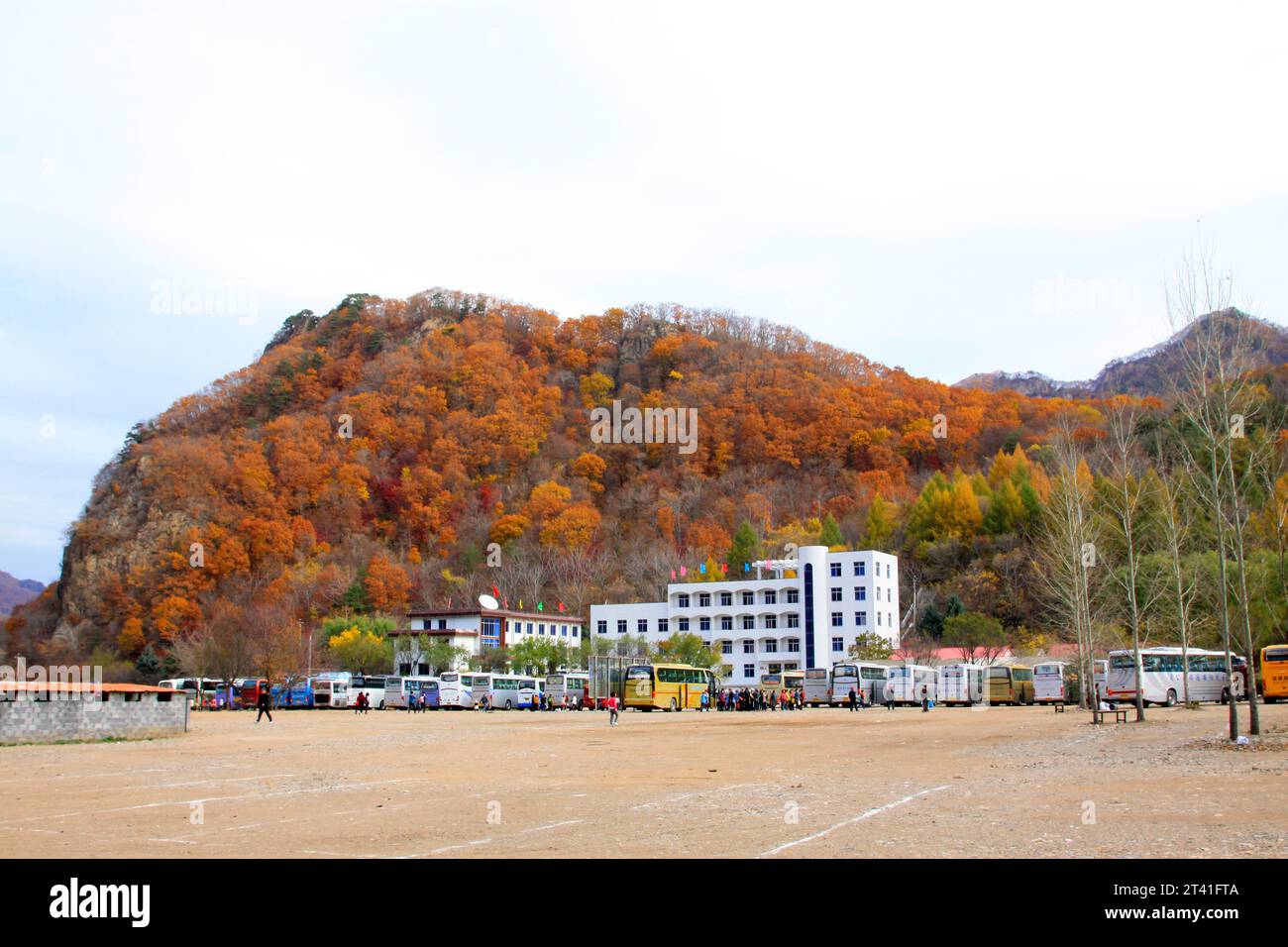 BENXI CITY- OCTOBER 12: GuanMenShan scenic landscape architecture, on ...