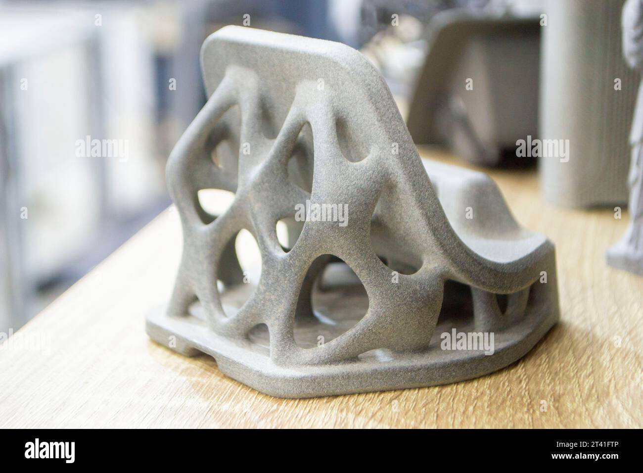 Abstract detail model printed on 3D printer from polyamide powder using ...