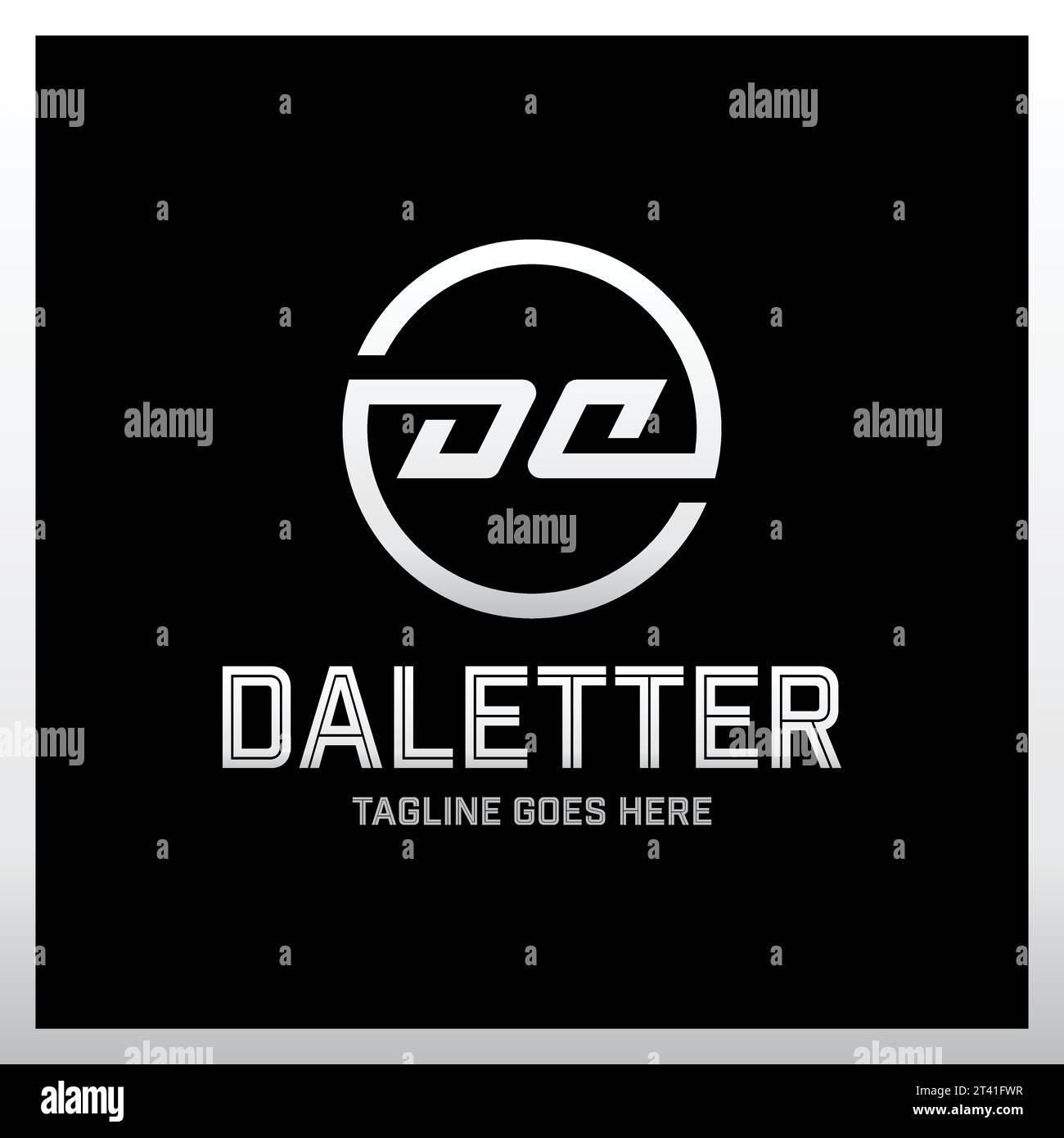 Circle da company linked letter logotype luxury Vector Image Stock ...