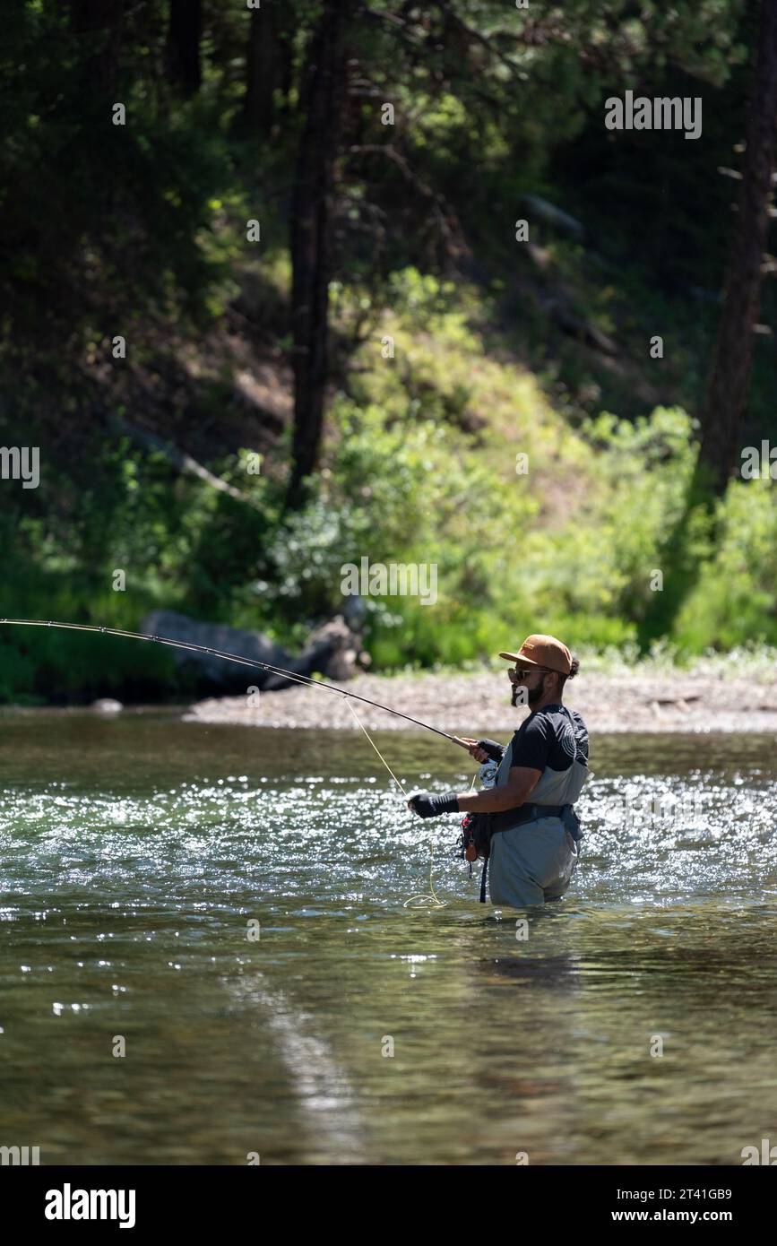 Fly fishing on the Minam Wild & Scenic River, Wallowa Mountains, Oregon ...