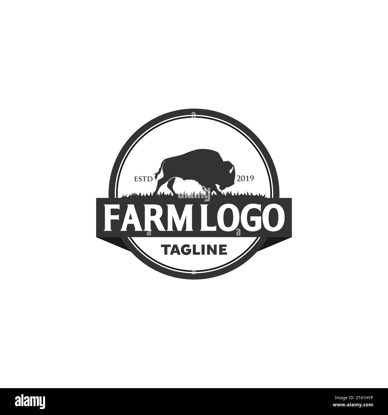 Buffalo hunting illustration Black and White Stock Photos & Images - Alamy