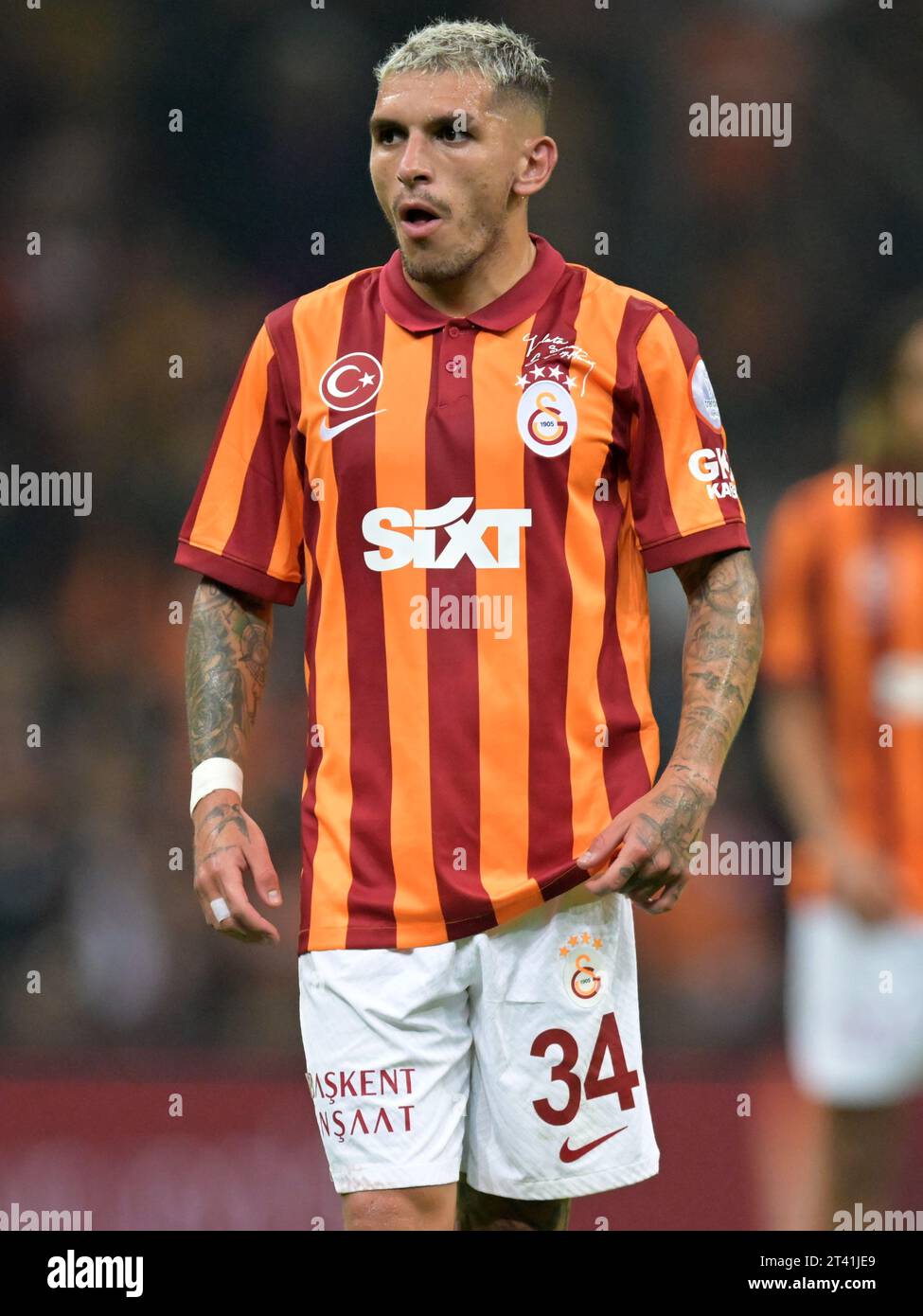 ISTANBUL - Lucas Torreira of Galatasaray during the Turkish Super Lig ...
