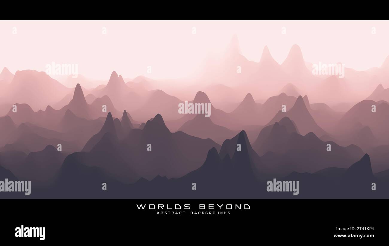 View over eroded mountain Stock Vector Images - Alamy