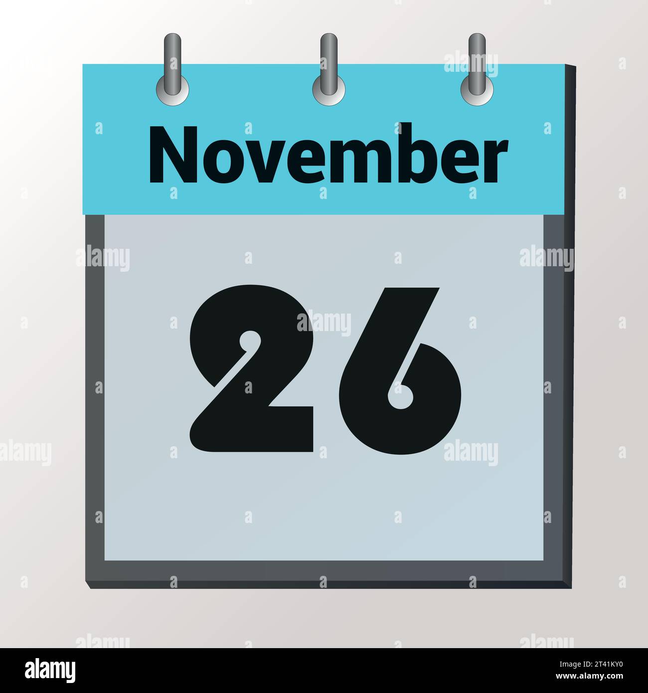 day on the calendar, vector image format, November 26 Stock Vector ...