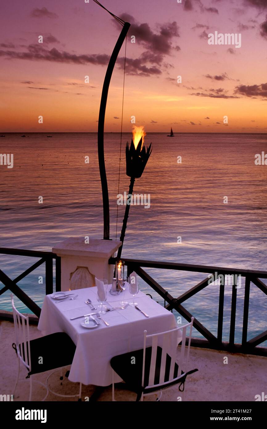 Barbados, St. James, The Cliff restaurant Stock Photo - Alamy