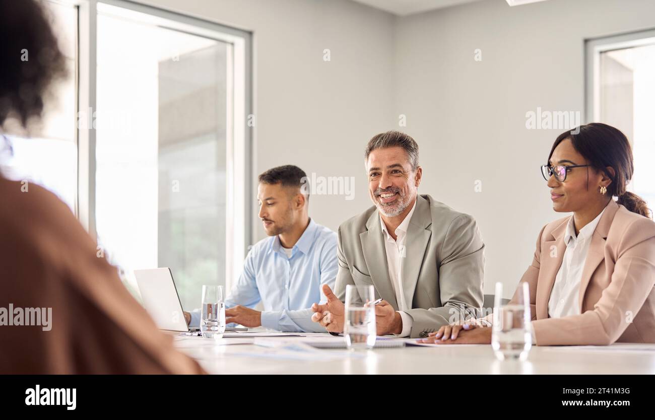 Happy international executive board hi-res stock photography and images ...
