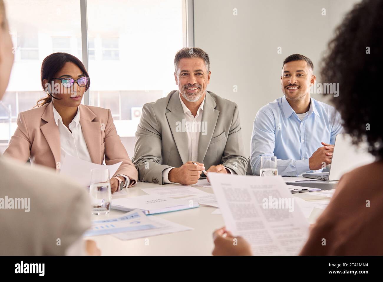 Happy international executive board hi-res stock photography and images ...