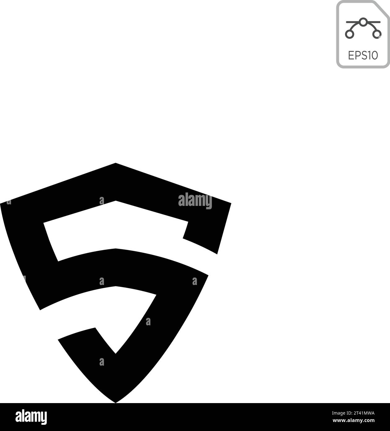 Shield secure safe with initial s logo design Vector Image Stock Vector ...