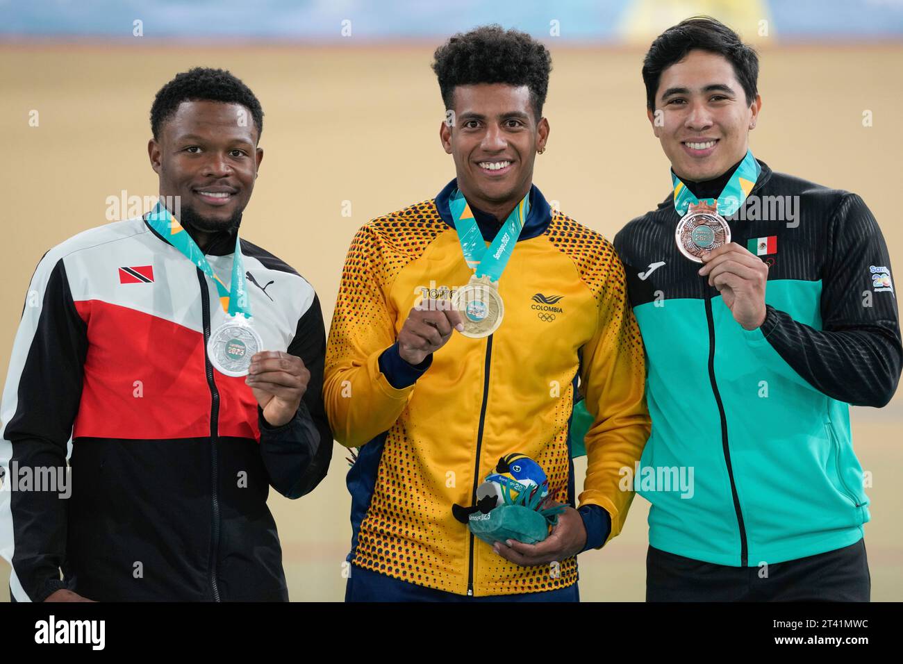 Medal winners from left, Trinidad and Tobago's Nicholas Paul, Colombia ...