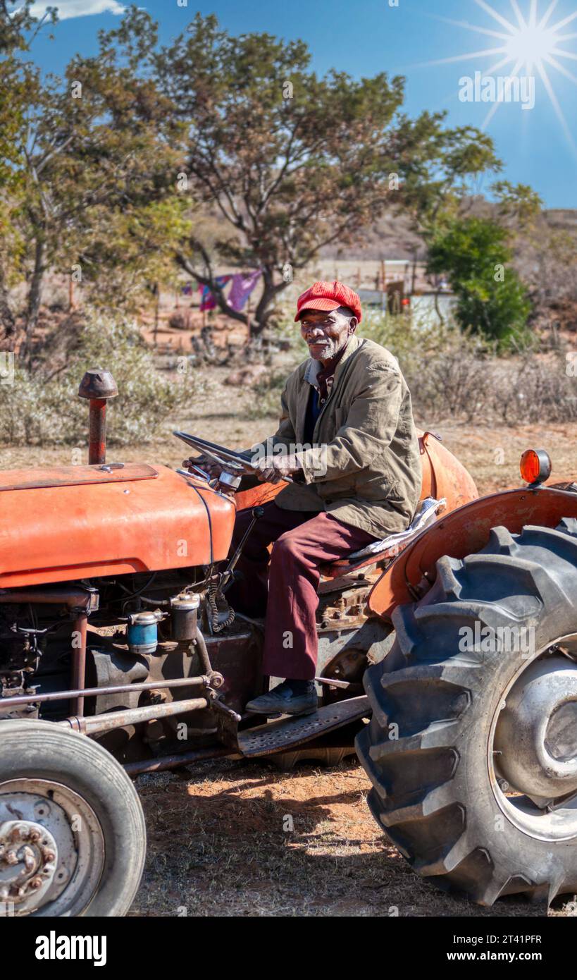 African farmer tractor smiling hi-res stock photography and images - Alamy